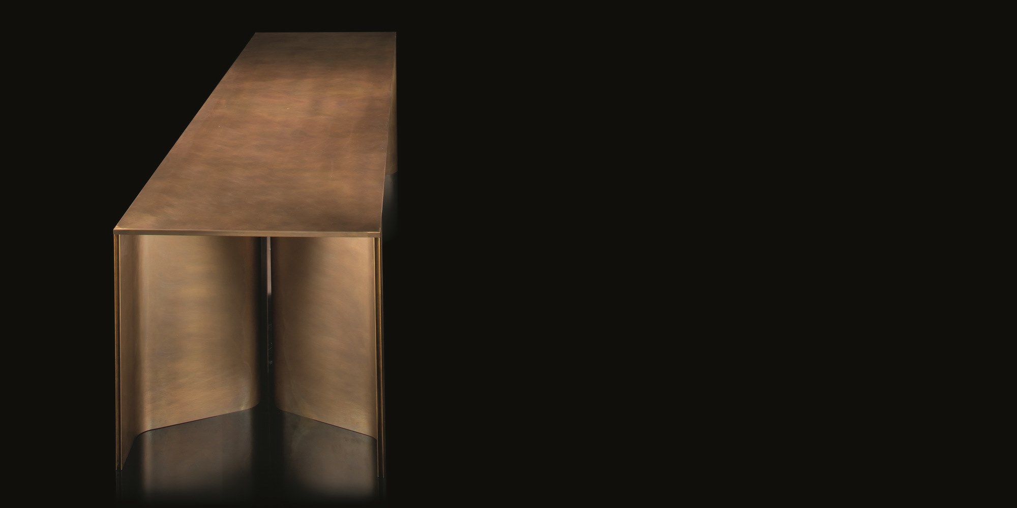TIME Rectangular brass table By Henge | design Massimo Castagna