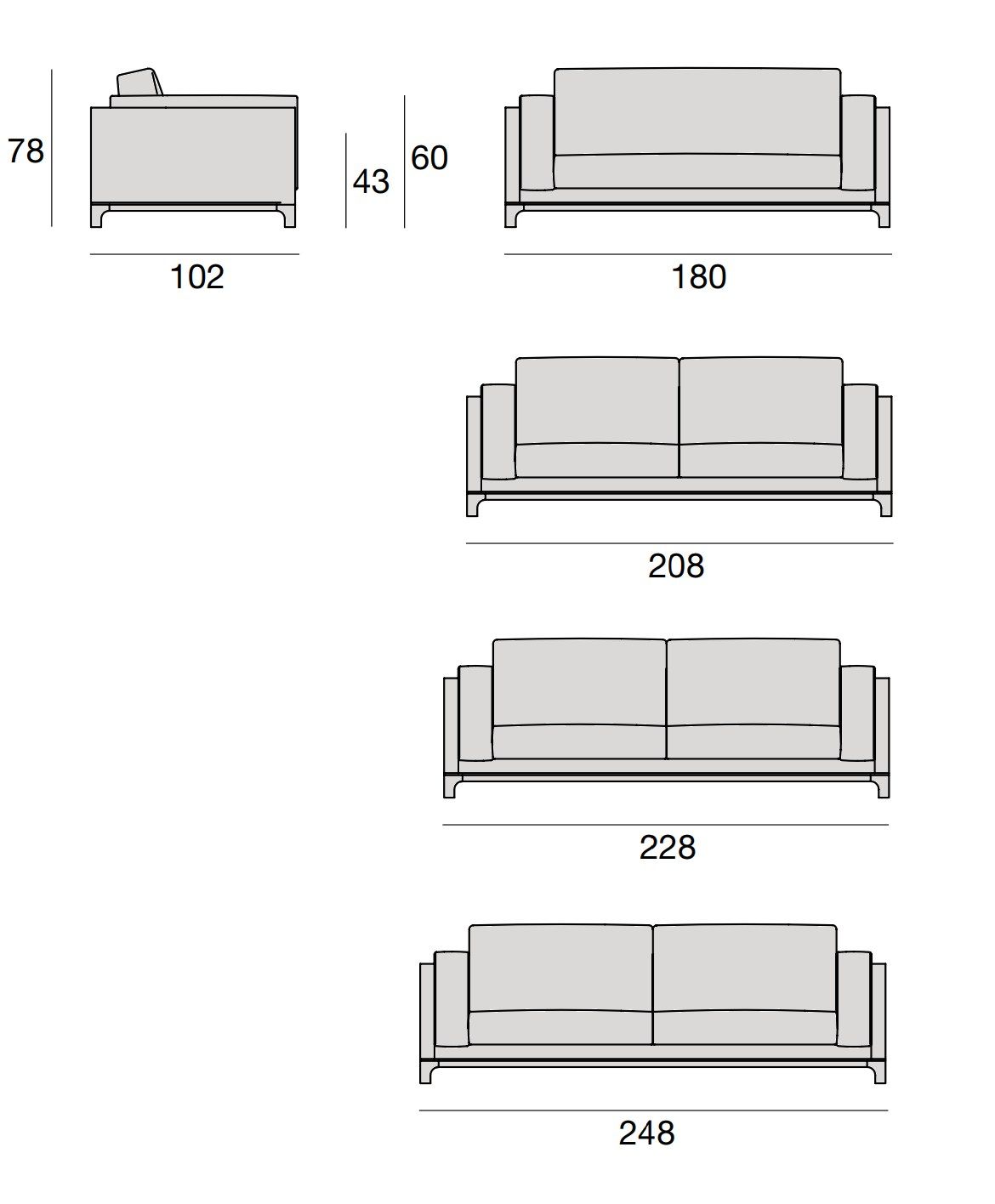 TIME | Leather sofa Time Collection By CTS SALOTTI design Marconato & Zappa Architetti Associati