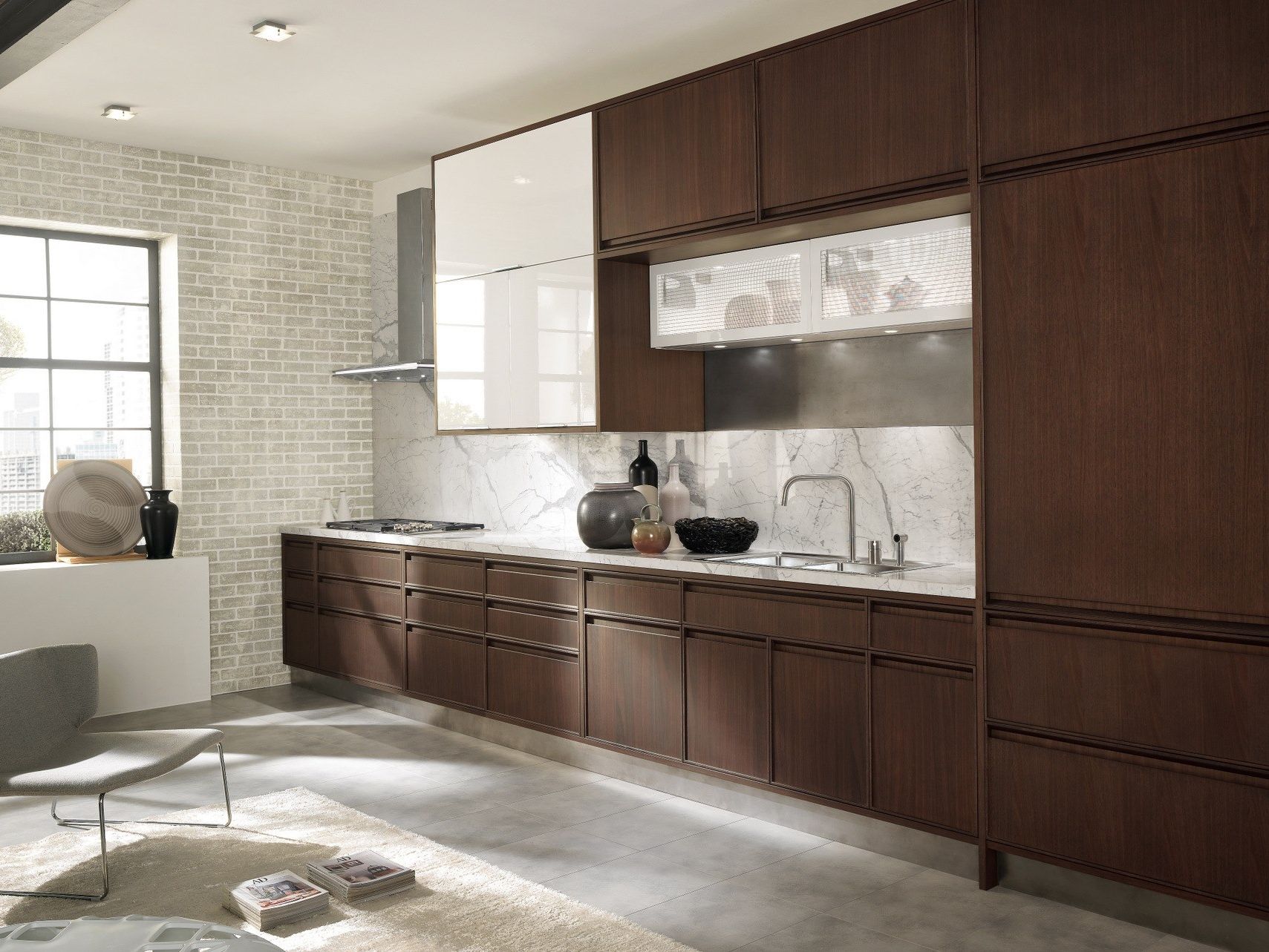 TIMELINE | Linear kitchen Linear kitchen with integrated handles By ...