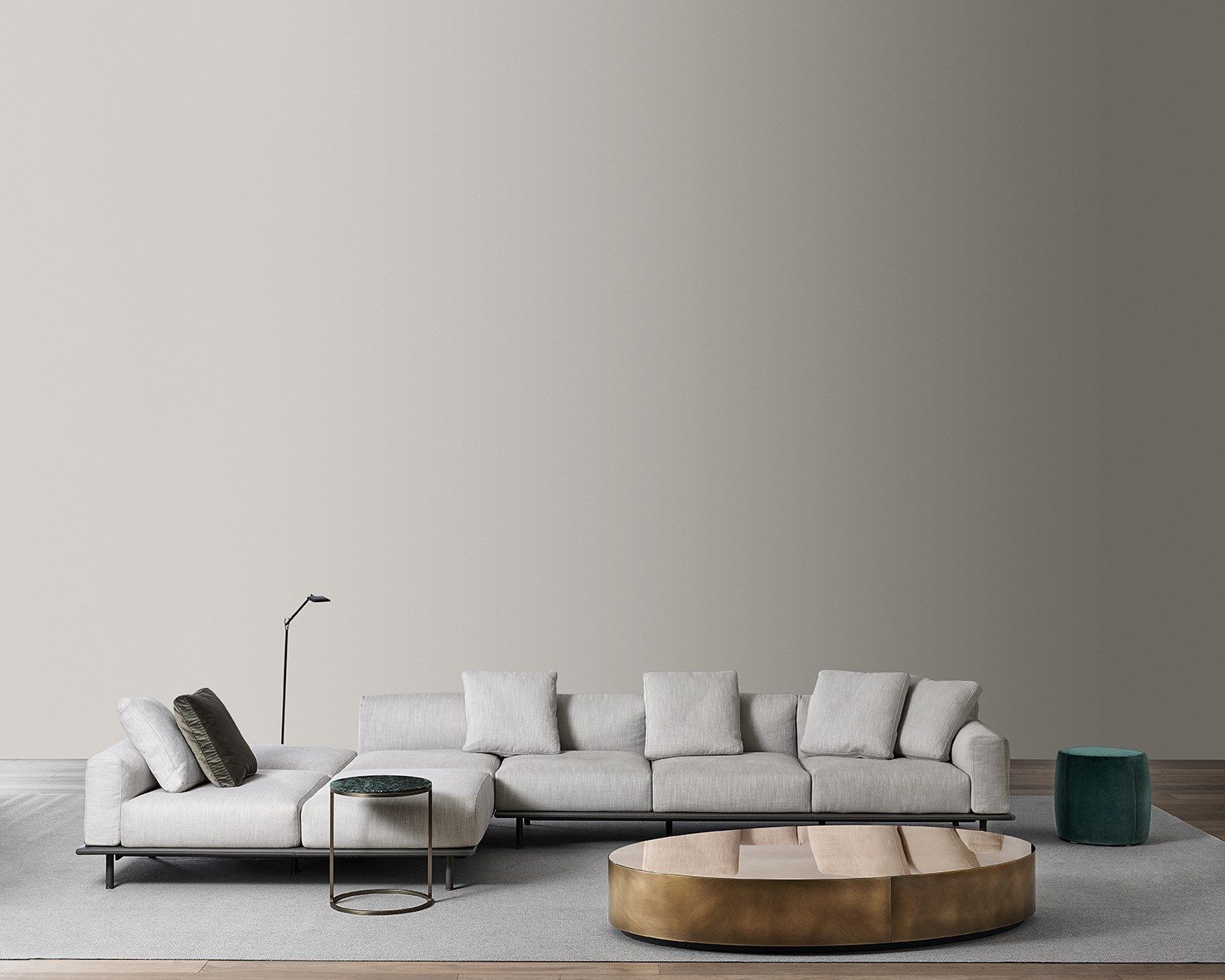 TIMOTHY Modular fabric sofa By Meridiani | design Andrea Parisio
