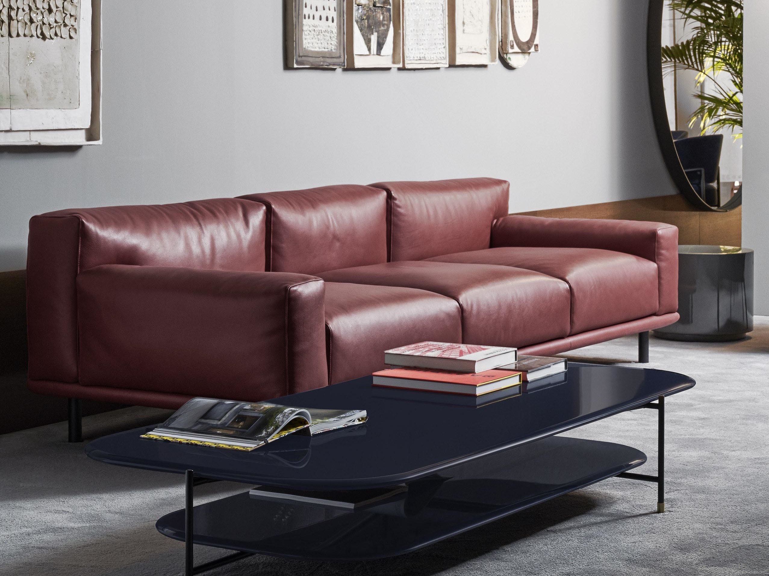 TIMOTHY 4 seater leather sofa By Meridiani | design Andrea Parisio