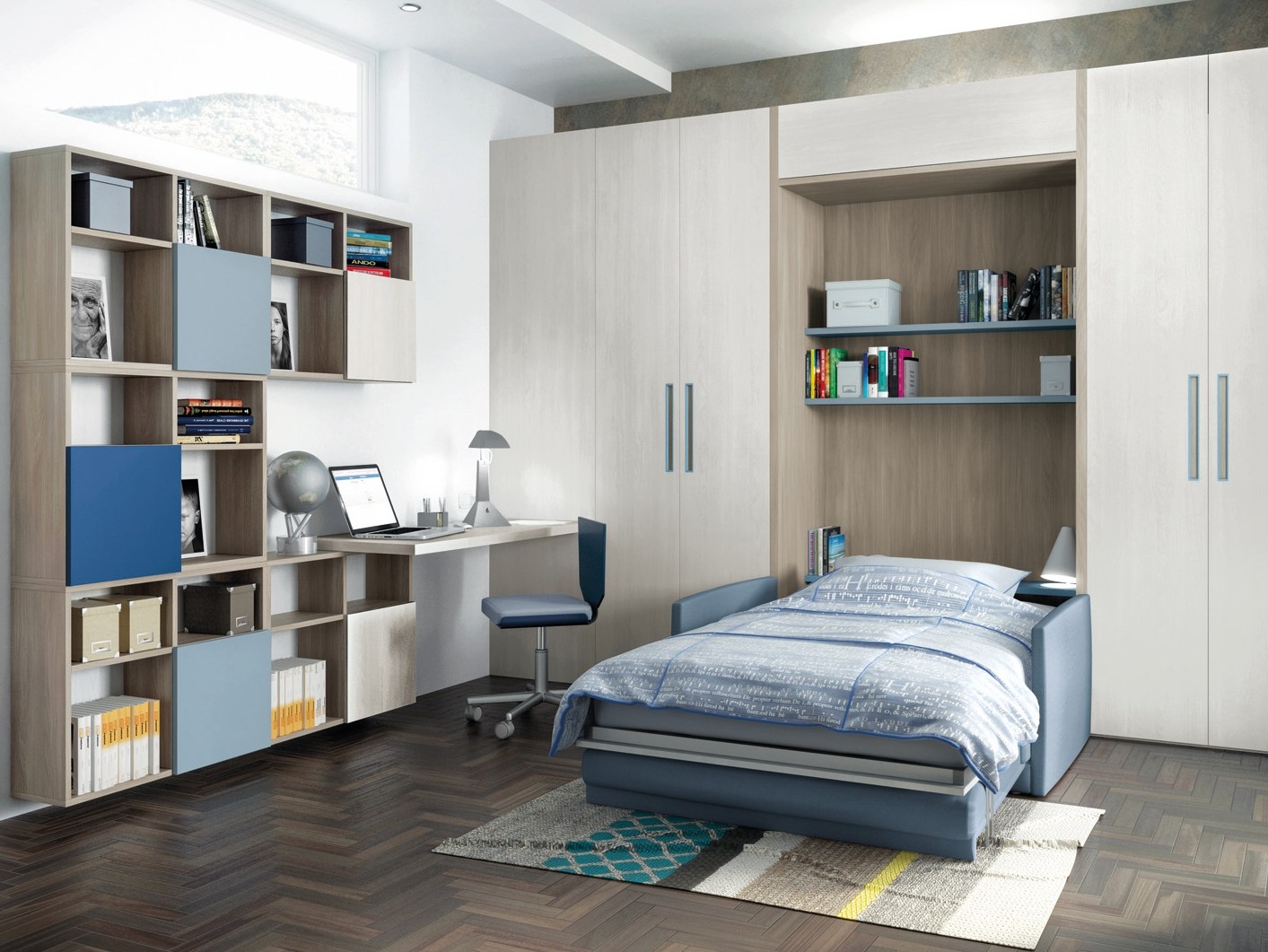 Foldaway bed TIRAMOLLA - CONFIGURATION 361 By TUMIDEI