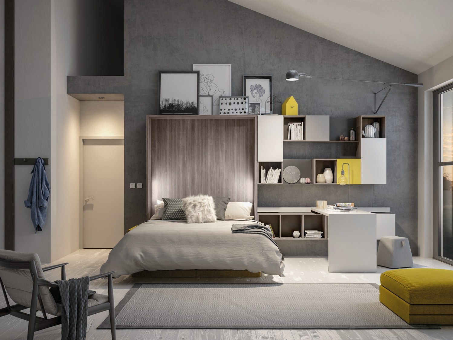 Foldaway bed TIRAMOLLA - CONFIGURATION 358 By TUMIDEI
