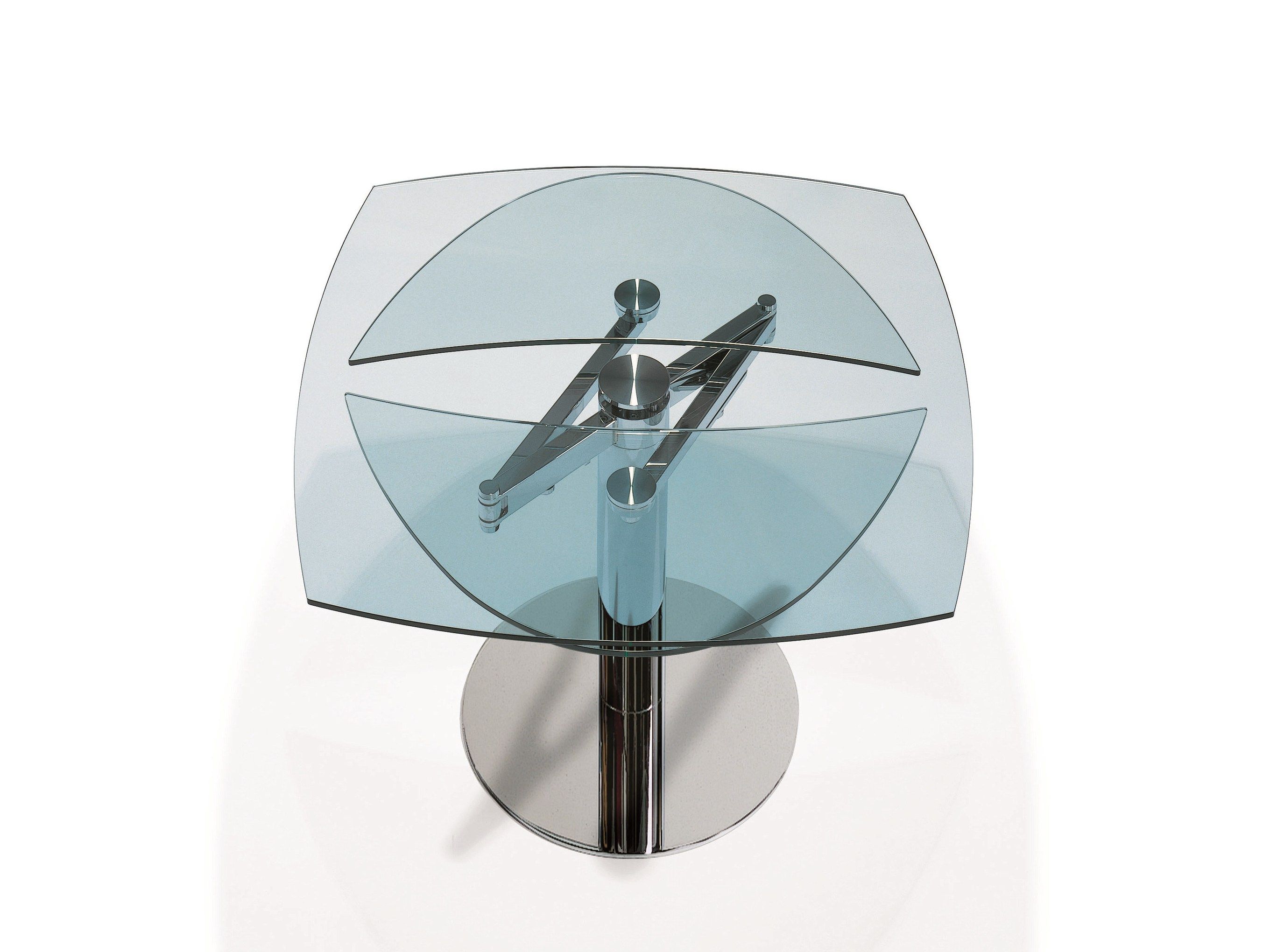 TITAN III | Glass table Extending oval glass dining table By Draenert ...