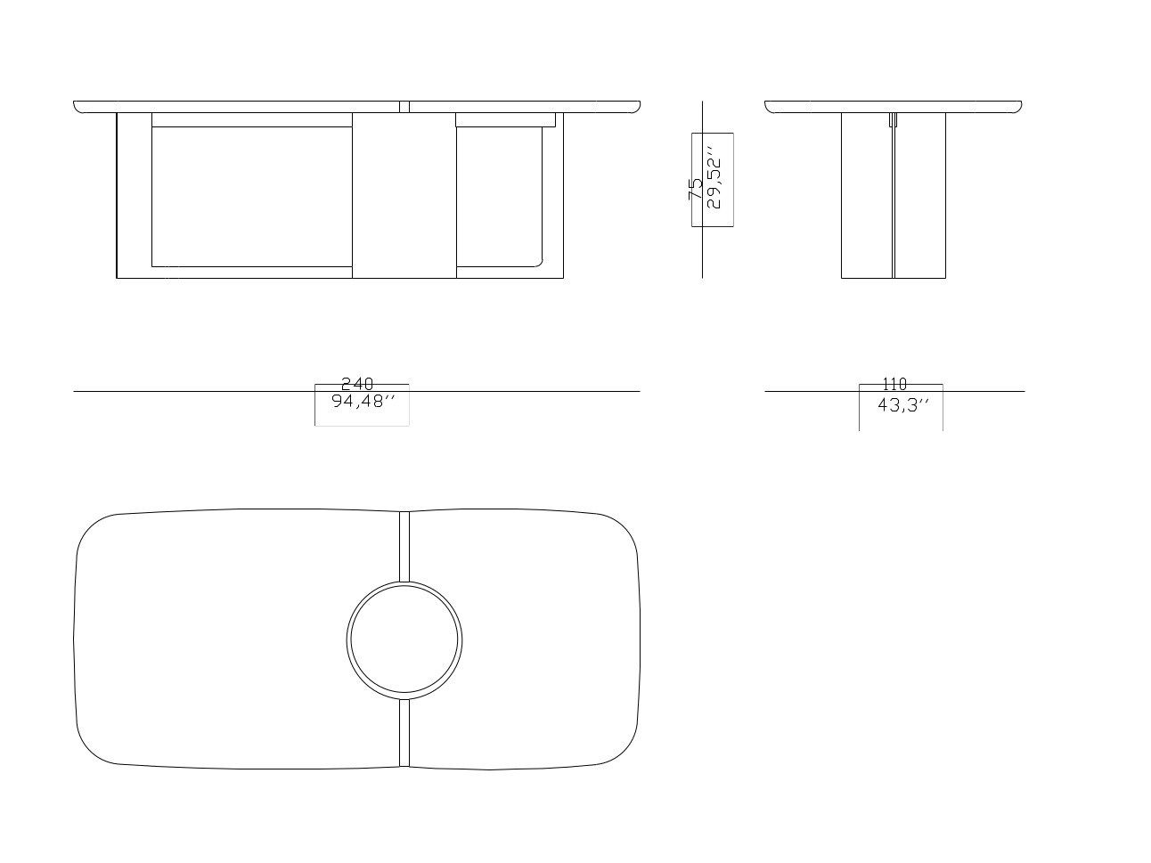 TITANO | Dining table By ENNE design Maurizio Manzoni