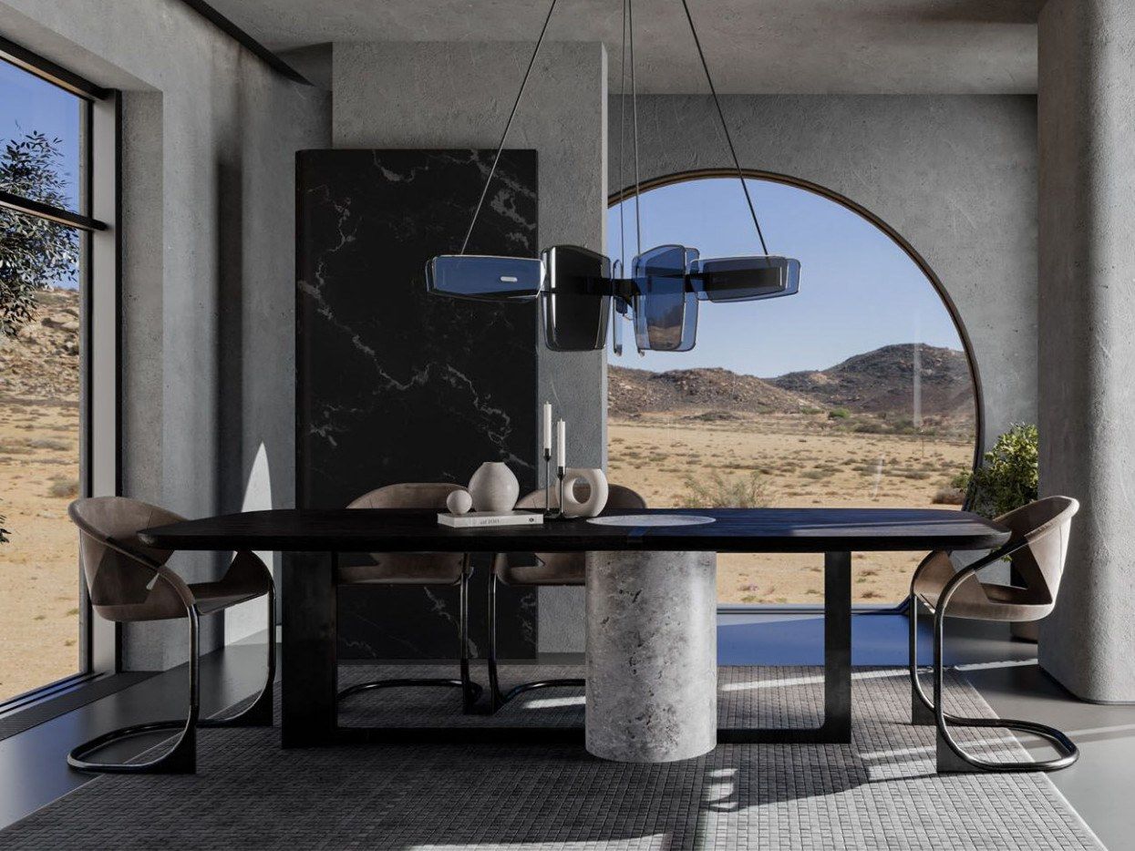 TITANO Rectangular dining table By ENNE | design Maurizio Manzoni