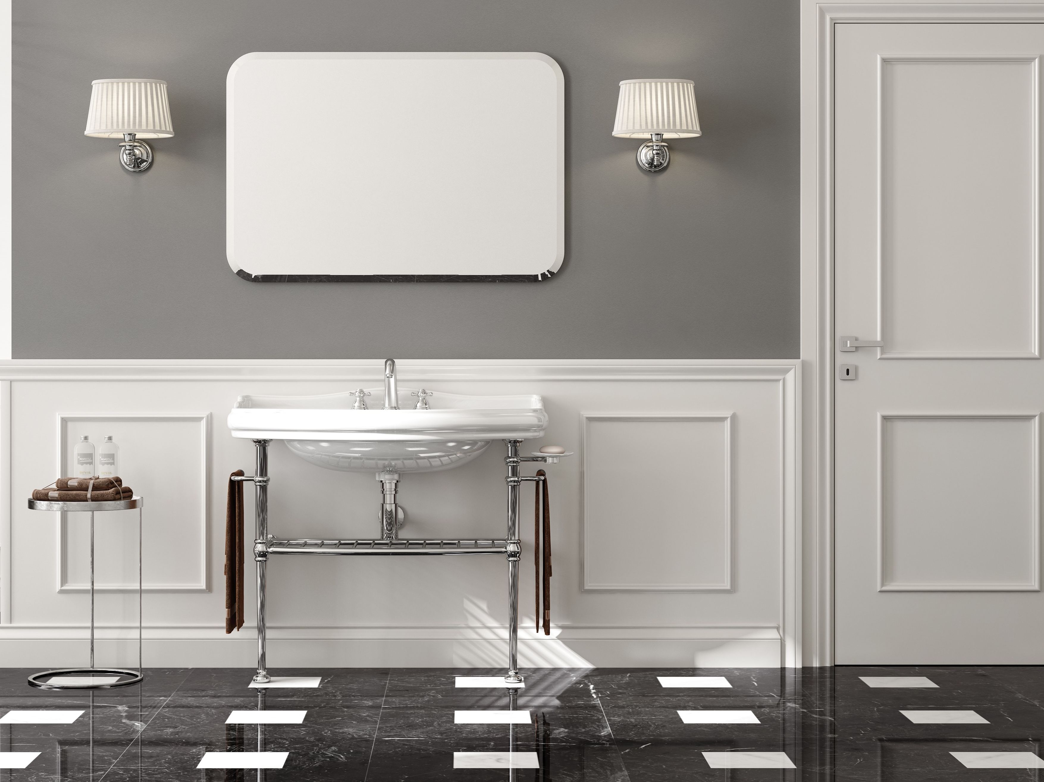 Wooden boiserie TIZIANO WITH FLAT PANEL By Atelier Casabella