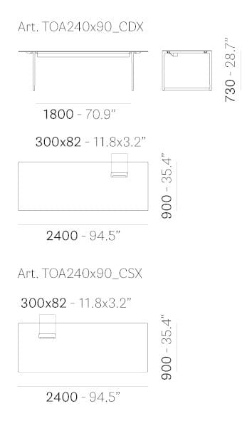TOA DESK | Office desk By Pedrali design Robin Rizzini