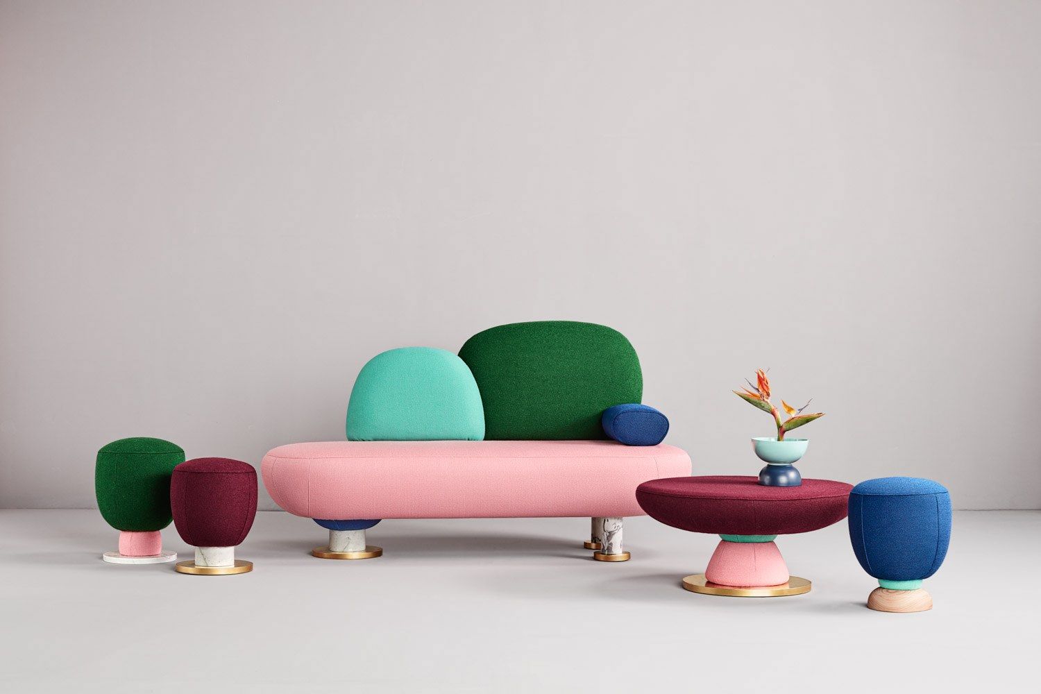 TOADSTOOL Low fabric coffee table By Missana | design Masquespacio