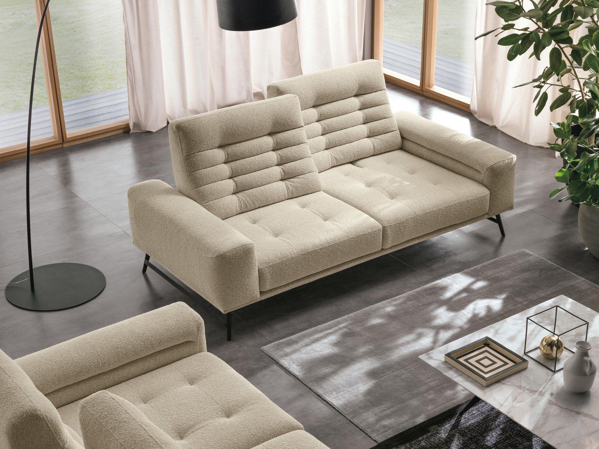 5 seater corner fabric sofa TOK By Max Divani