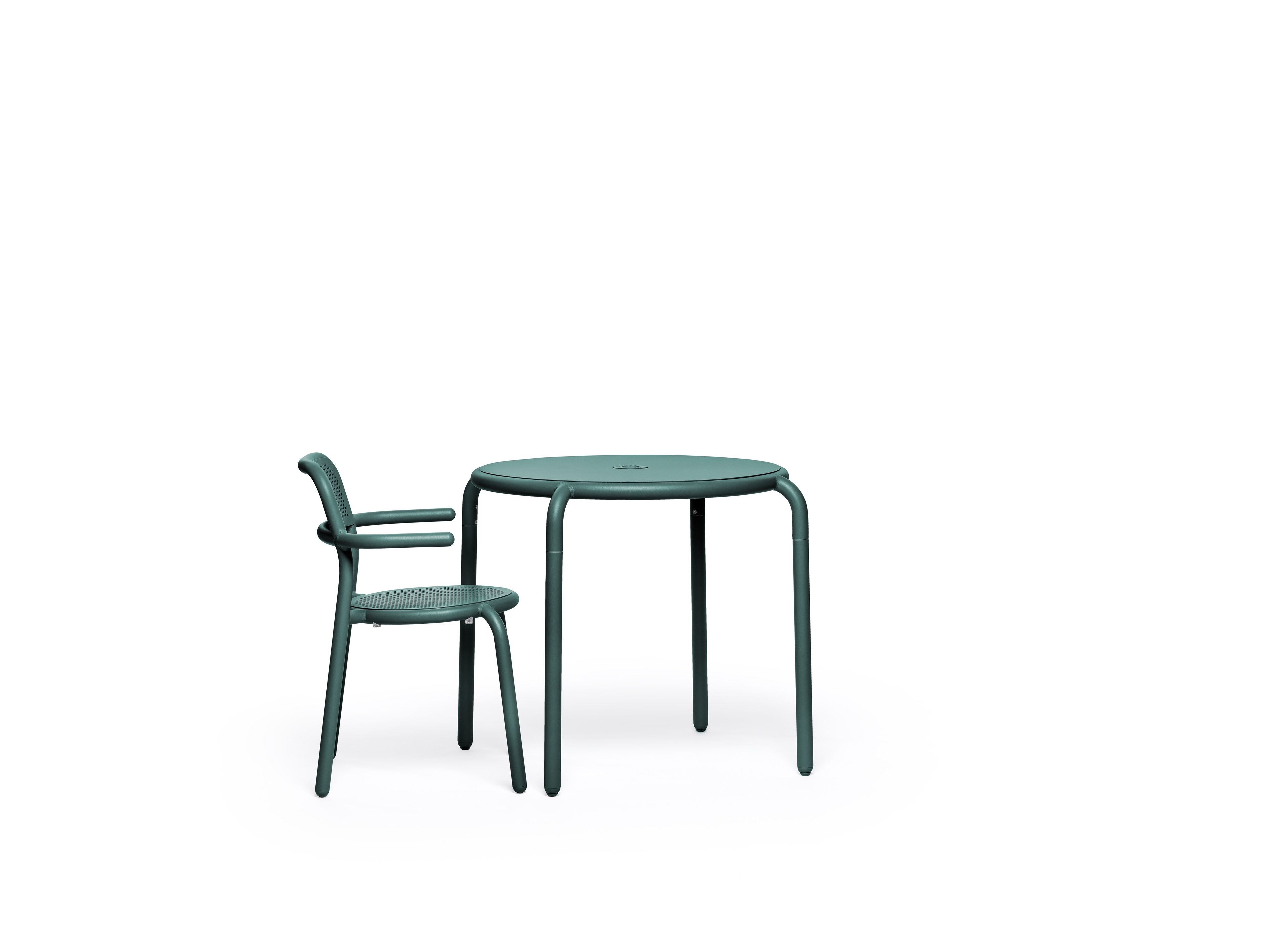 Stackable round aluminium garden table TONÍ BISTREAU By Fatboy