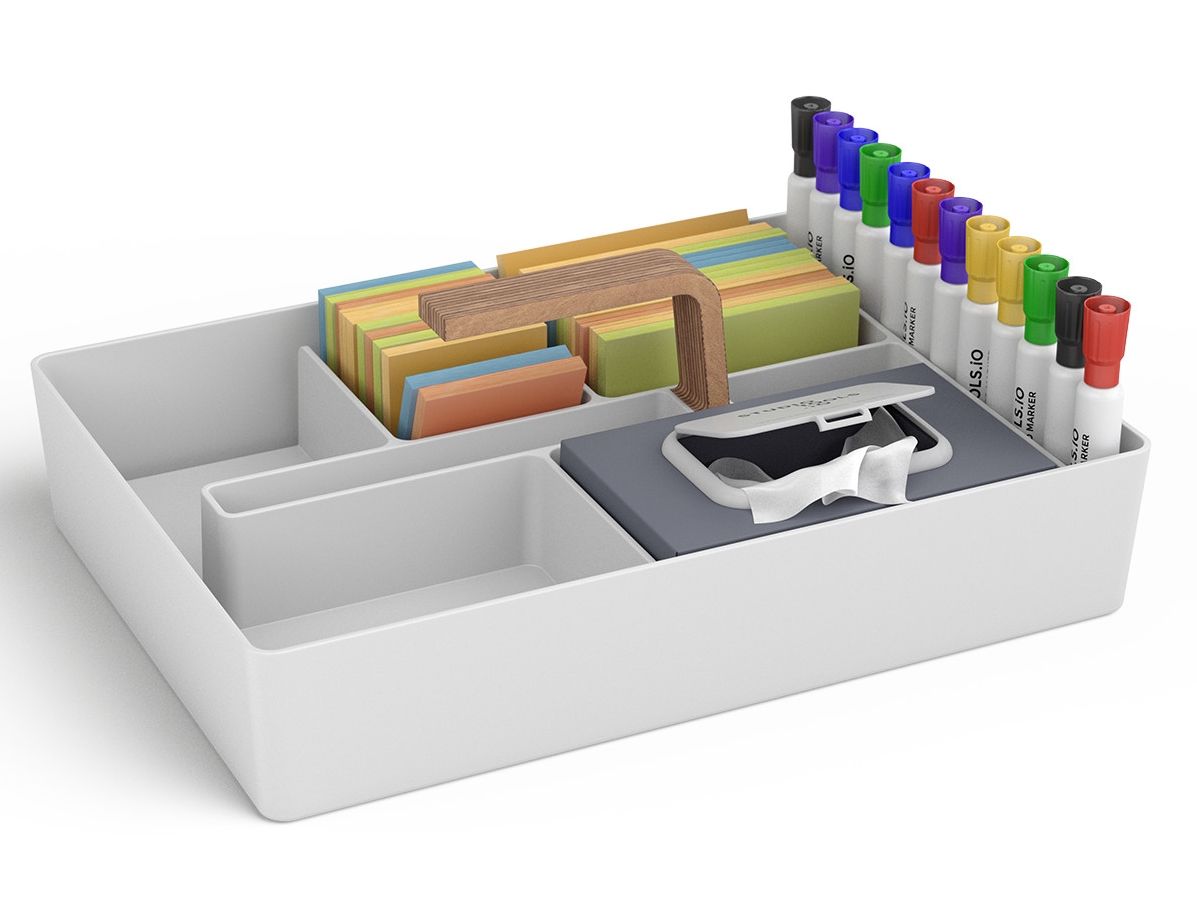 Plastic stationery organizer TOOLBOX By Studiotools