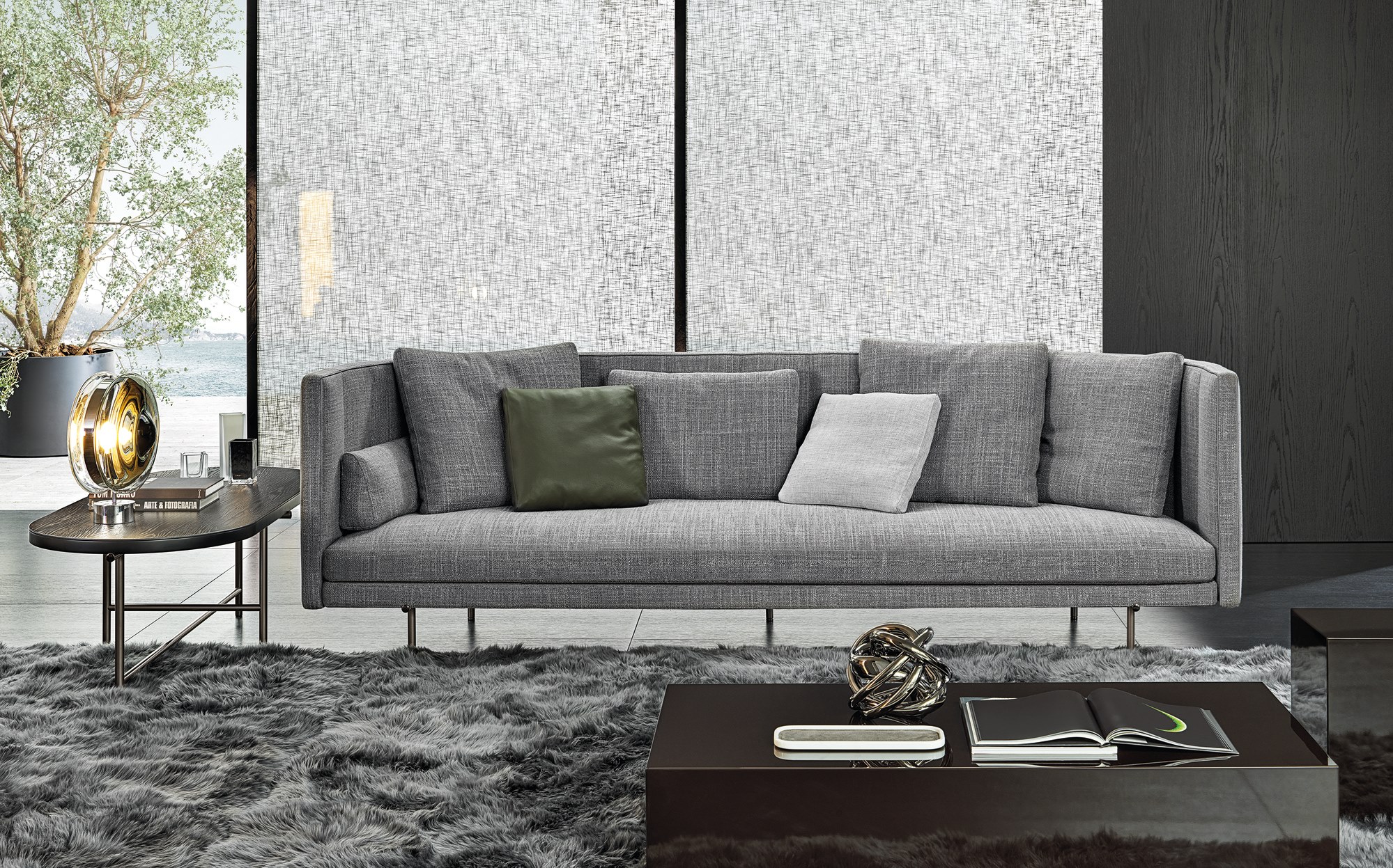 TORII | Fabric sofa By Minotti design Nendo
