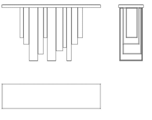 TOTEM Rectangular console table By Sicis | design Massimiliano Raggi