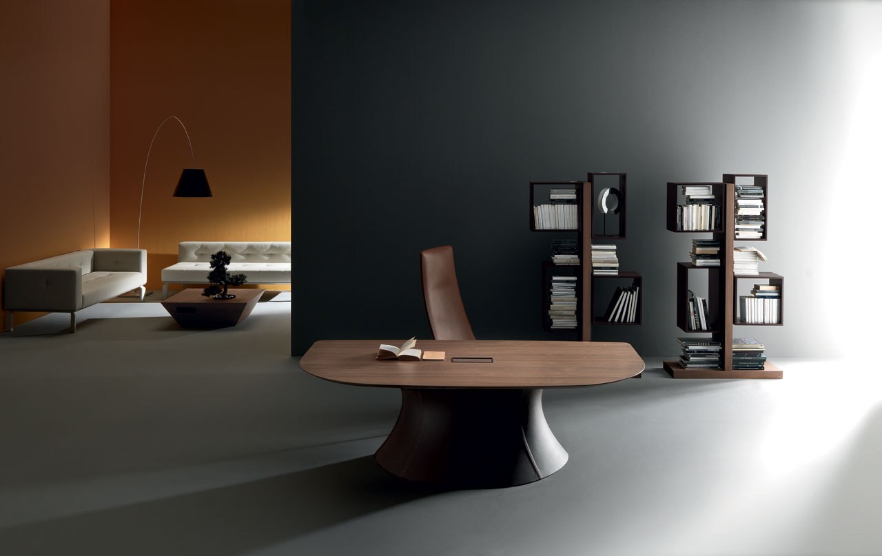 TOTEM | Wooden office shelving By Italy Dream Design