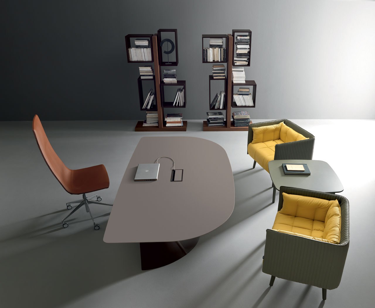 TOTEM | Wooden office shelving By Italy Dream Design