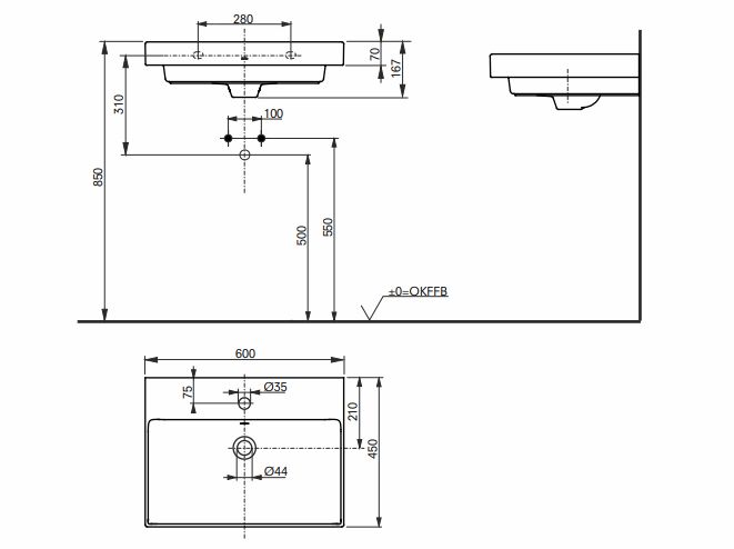CS LW1215CKE / LW1216CKE Washbasin By TOTO