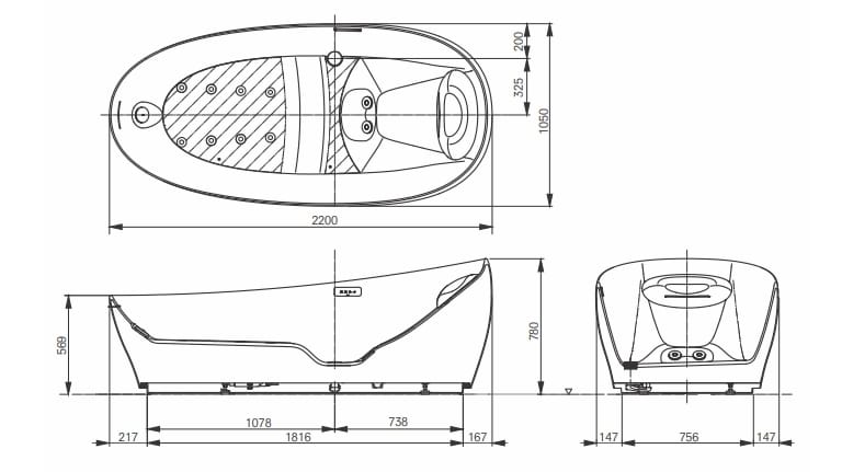 FLOATING Bathtub By TOTO