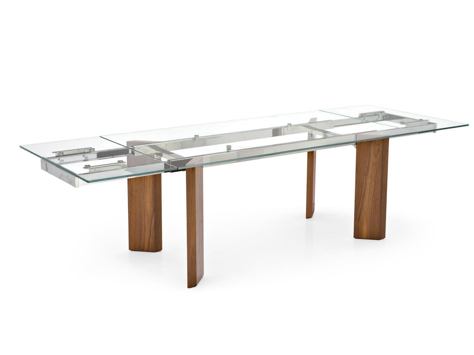 TOWER WOOD Extending rectangular table By Calligaris