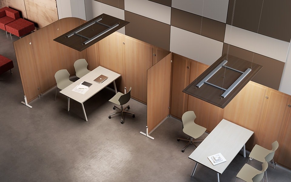 SOUND | Hanging acoustic panel with Integrated Lighting By Mascagni