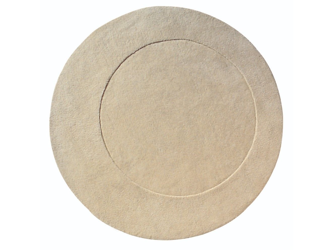 Solid-color round rug TRACE By ASPLUND design Ola Rune