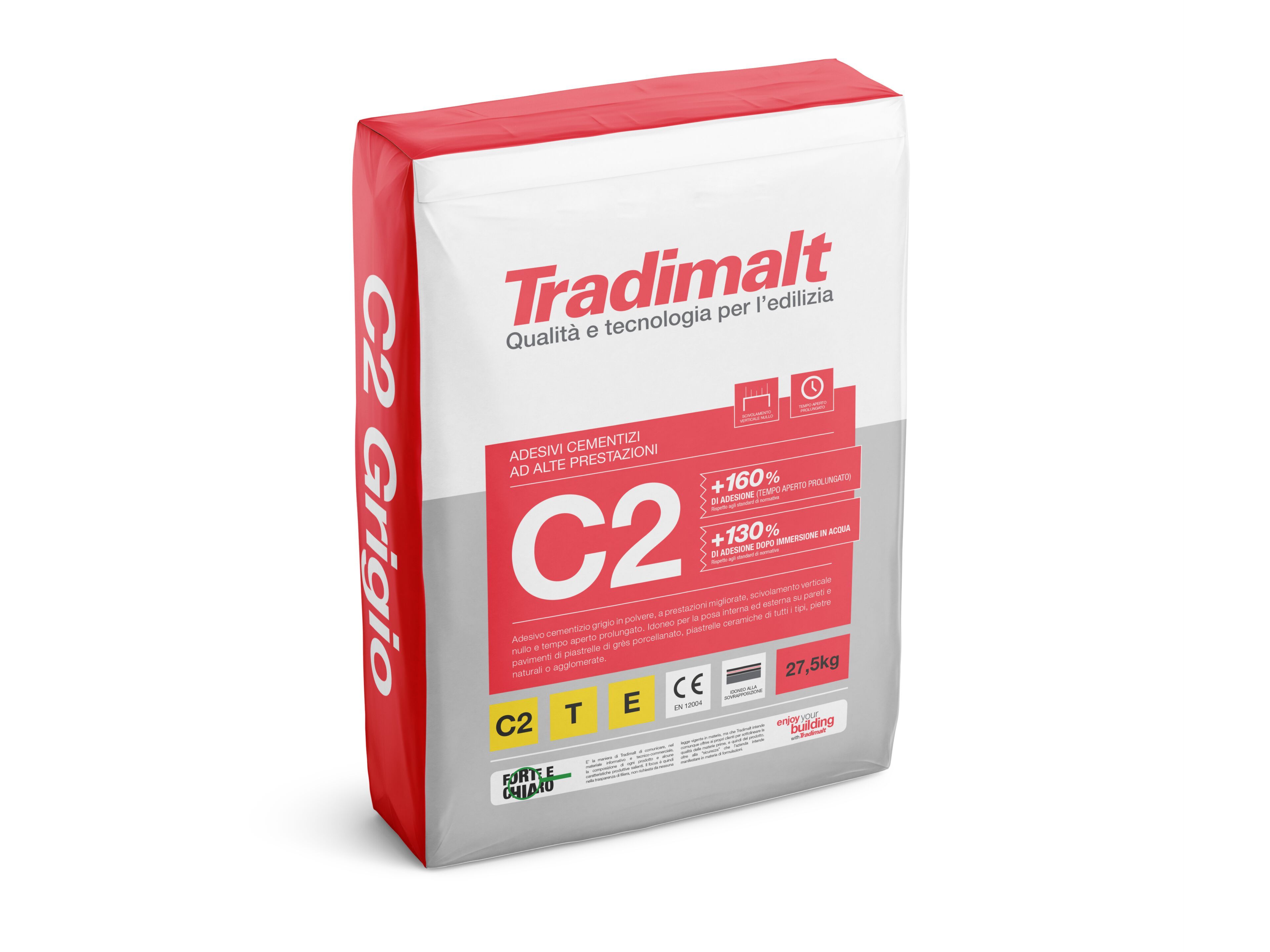 C2 GREY Cement-based glue By TRADIMALT