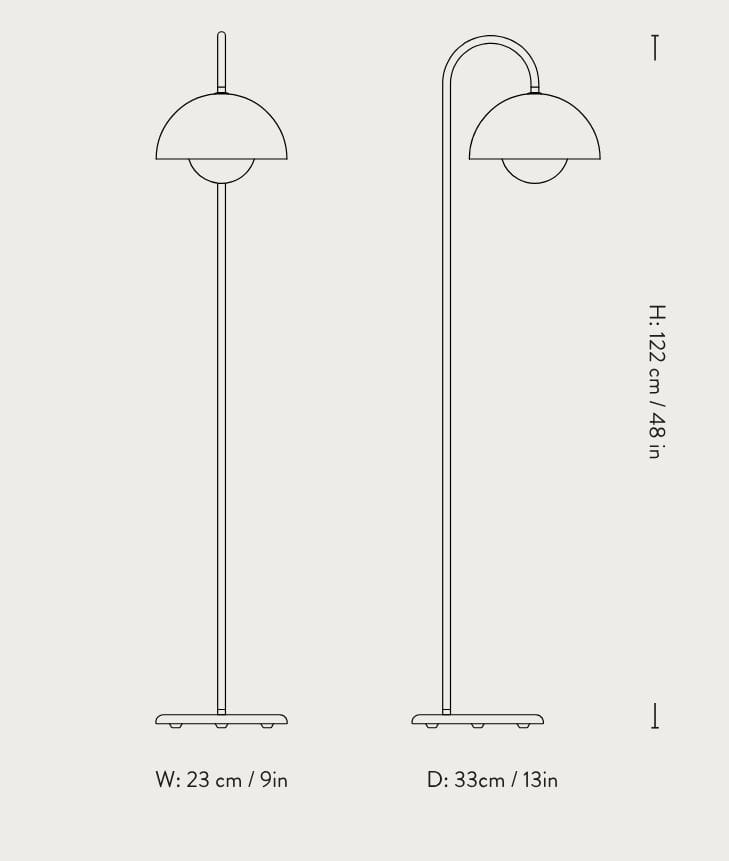 FLOWERPOT VP12 Lampada da terra By &TRADITION