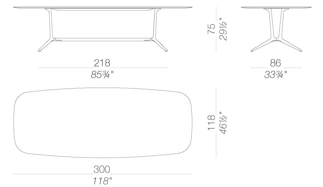 TRAIL Rectangular table By Lapalma | design Giuseppe Bavuso