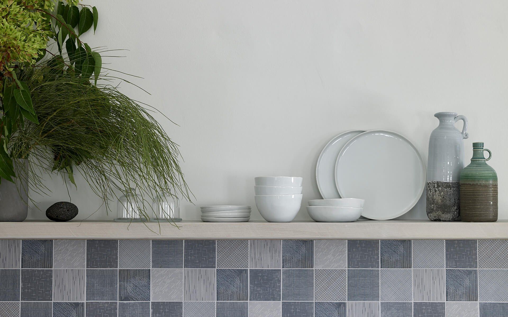 Pavimento/rivestimento in gres porcellanato TRATTI MIX SCURO Collezione ...