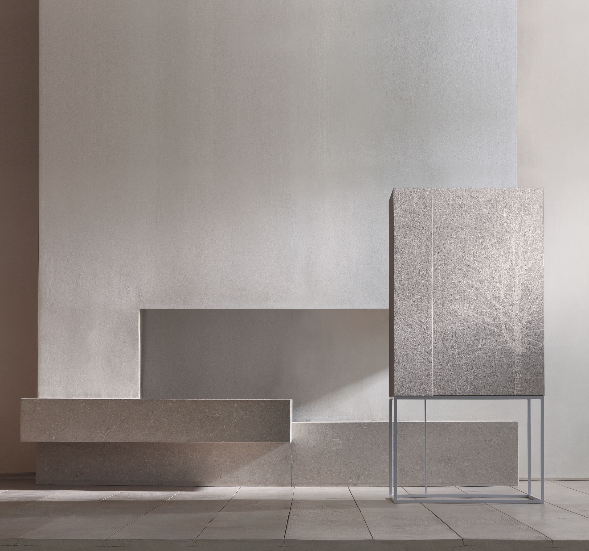 Multi-layer wood highboard with doors TREE By XAM design Stefania ...