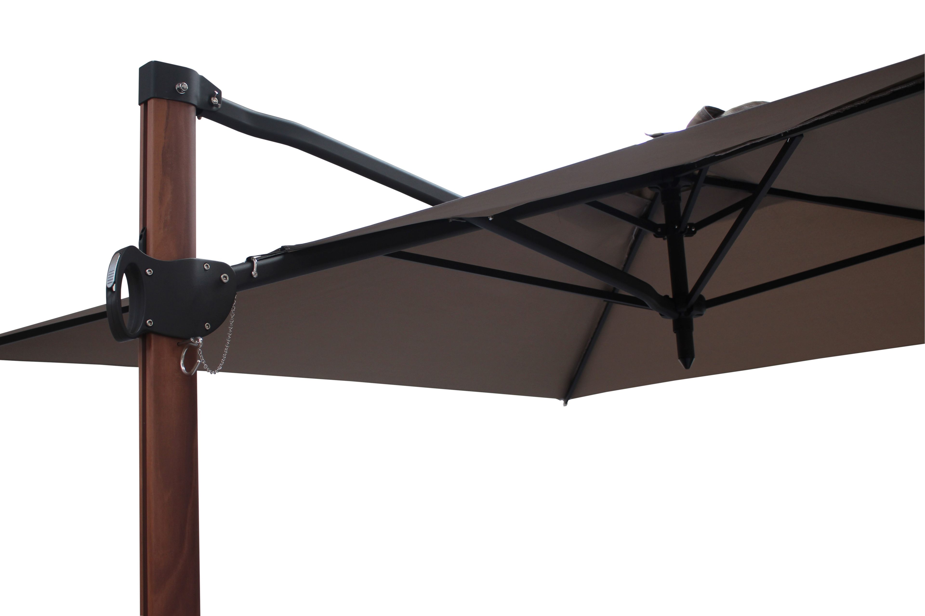 TREND WOOD | Offset Garden umbrella Adjustable retractable offset ...