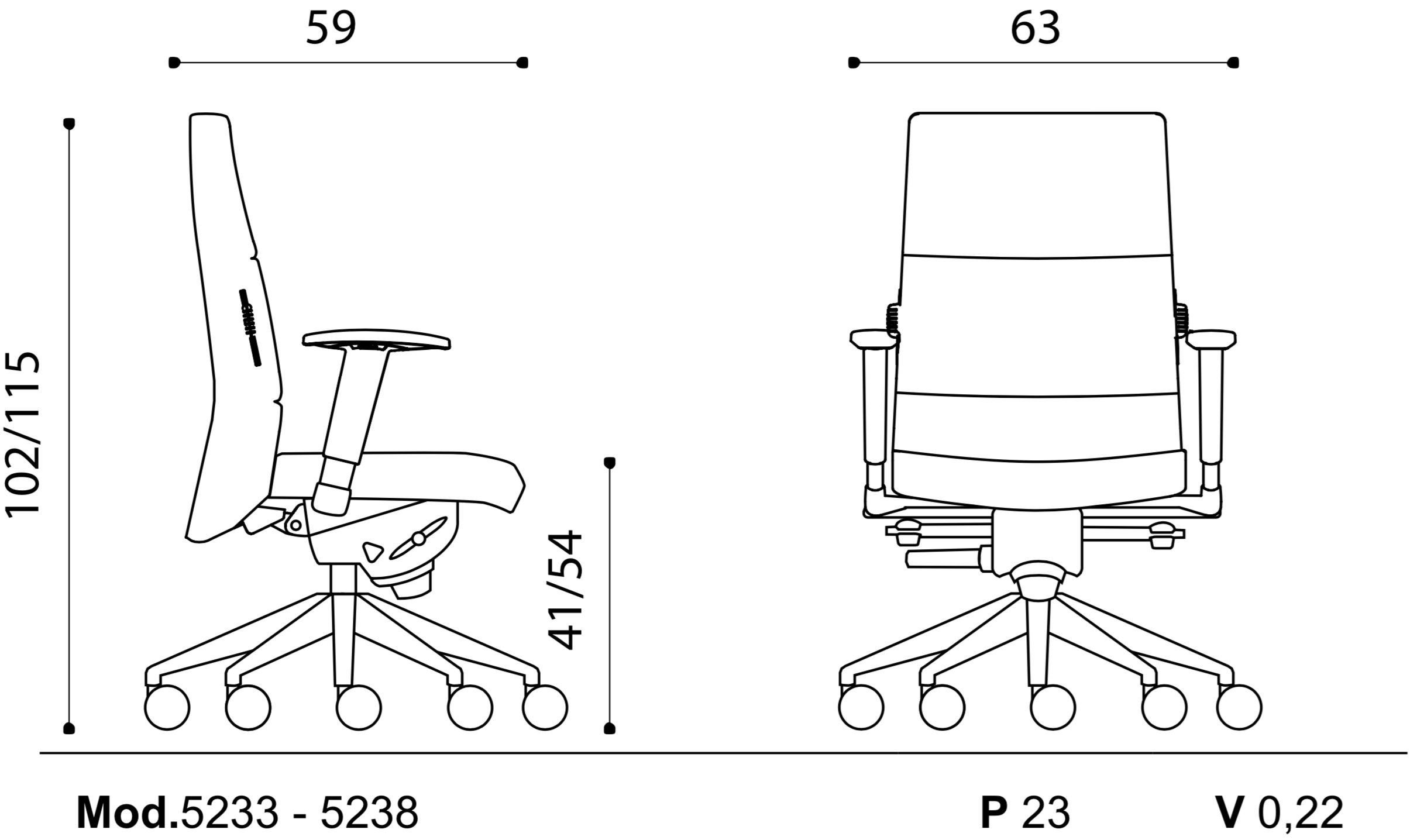TRENDY FIRST CLASS Leather executive chair with armrests By Ares Line ...