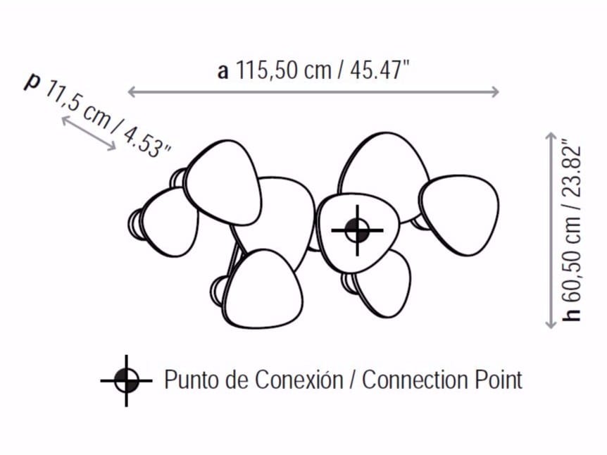TRIA SET 8 Applique a LED By BOVER
