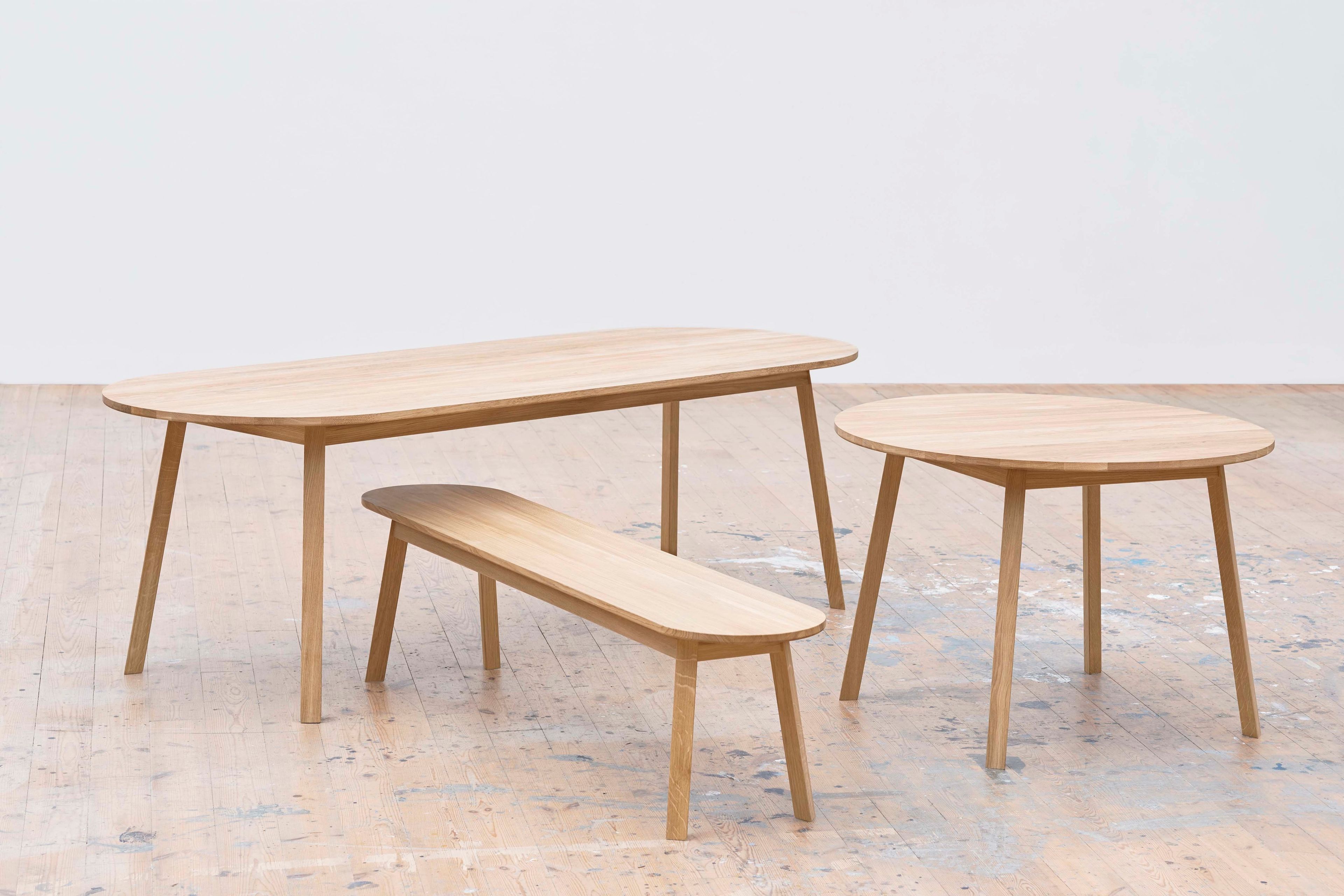 TRIANGLE LEG Oak bench By Hay | design Jones Neville