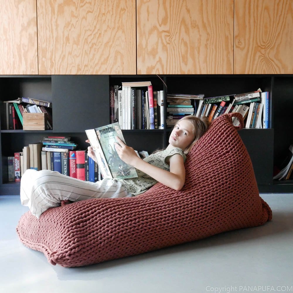 Cotton bean bag TRIANGLE ROPE POUF By PANAPUFA