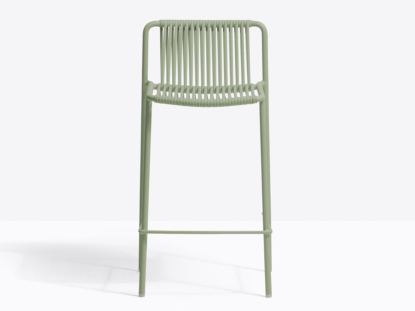 High powder coated steel stool with back TRIBECA 3667 By Pedrali design ...