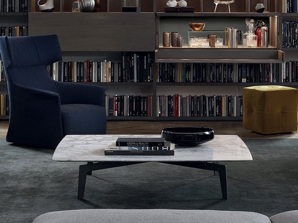TRIBECA | Square coffee table By Poliform design Jean-Marie Massaud