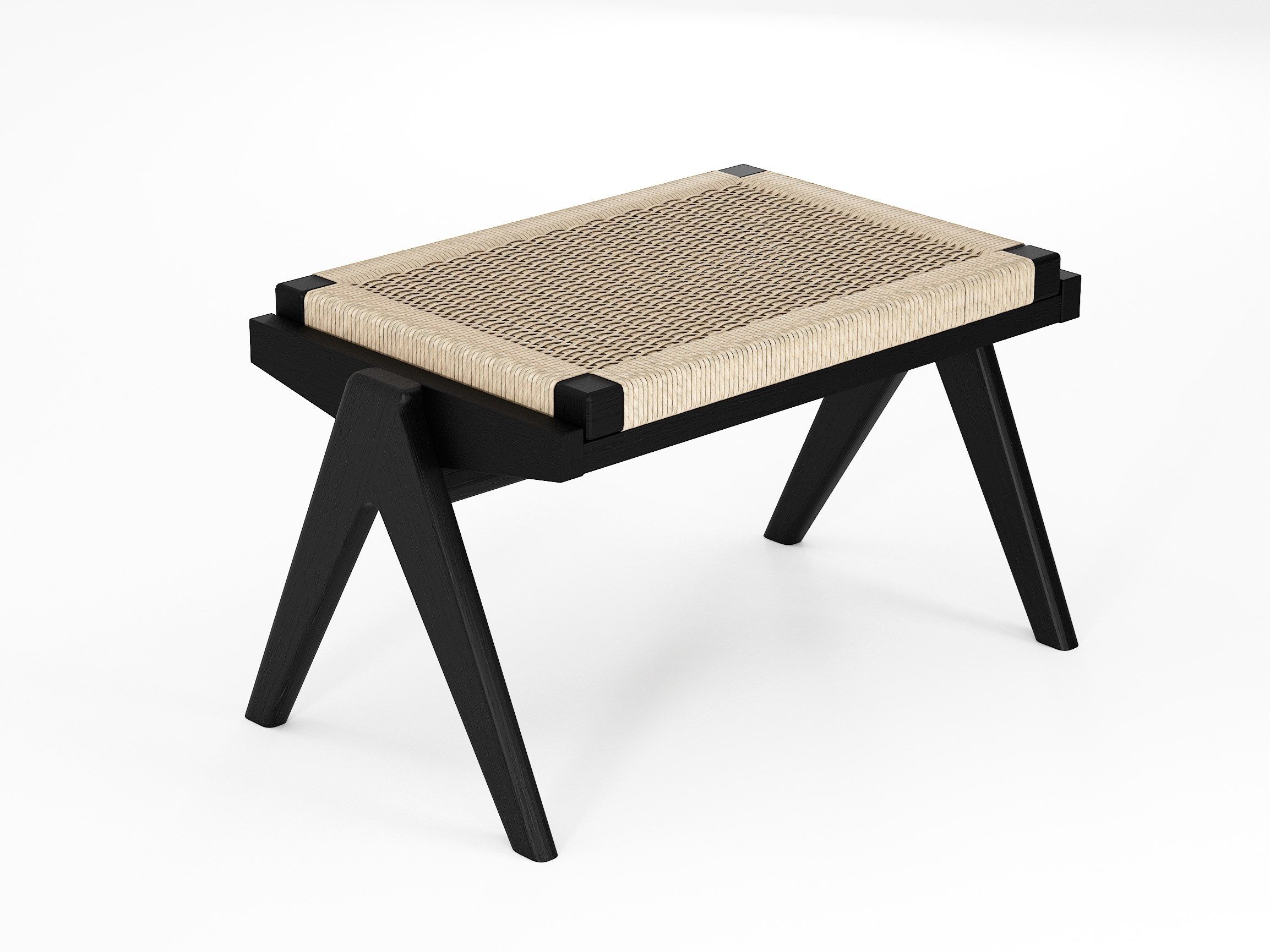 TRIBUTE | Solid wood footstool By KARPENTER design Hugues Revuelta