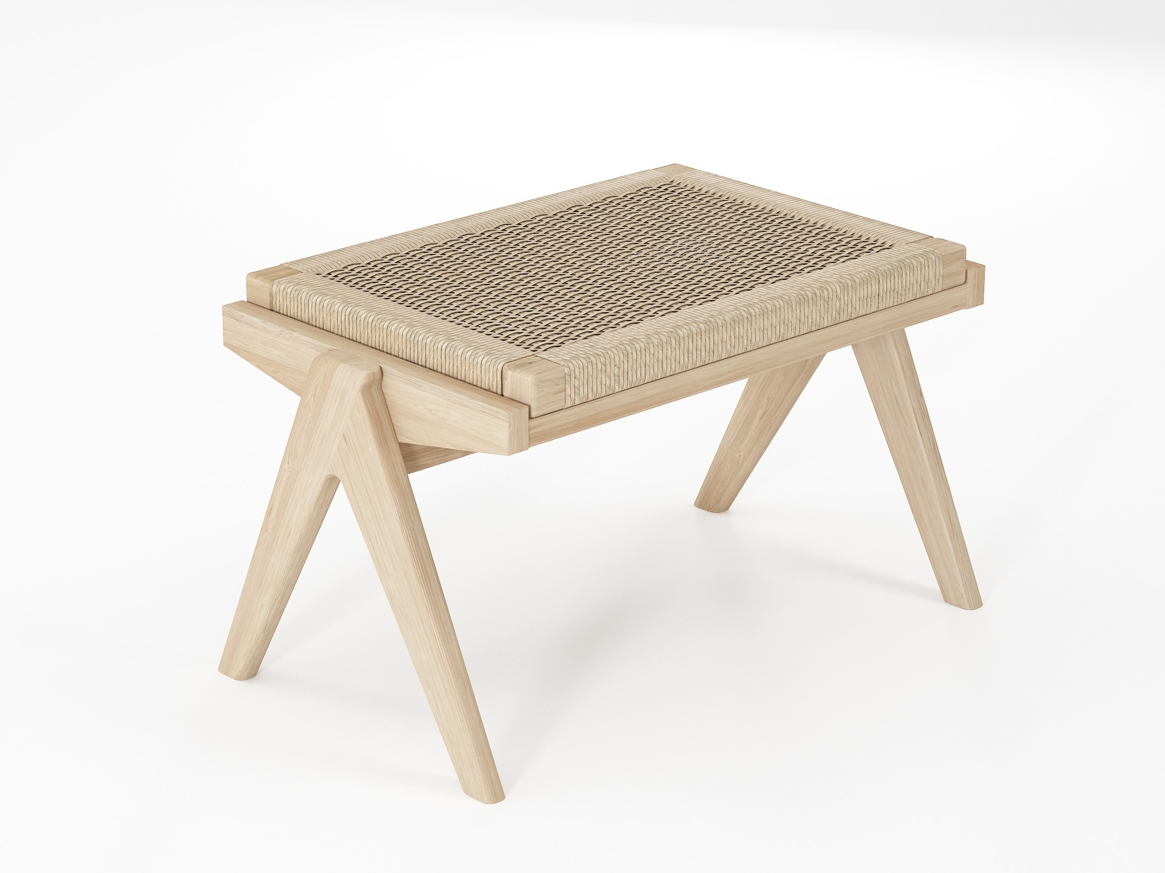 TRIBUTE | Solid wood footstool By KARPENTER design Hugues Revuelta