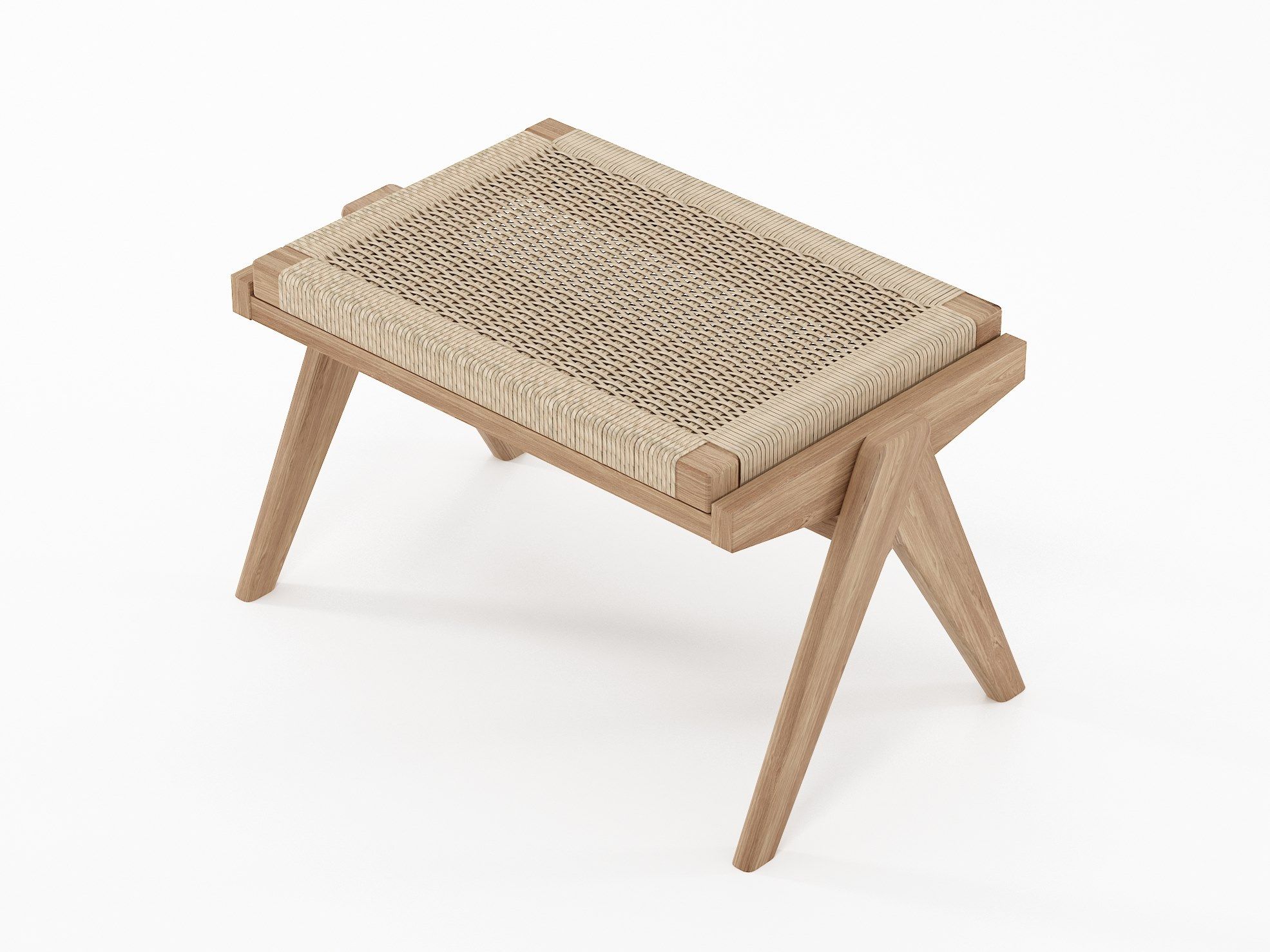 TRIBUTE | Solid wood footstool By KARPENTER design Hugues Revuelta