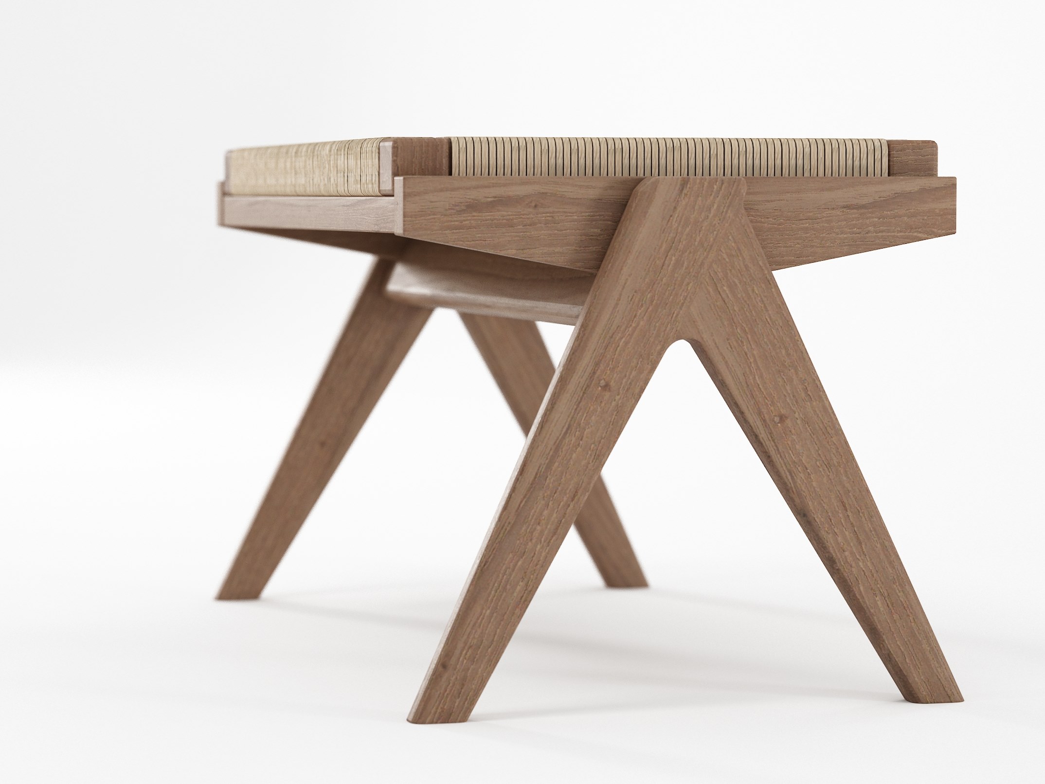 TRIBUTE | Solid wood footstool By KARPENTER design Hugues Revuelta