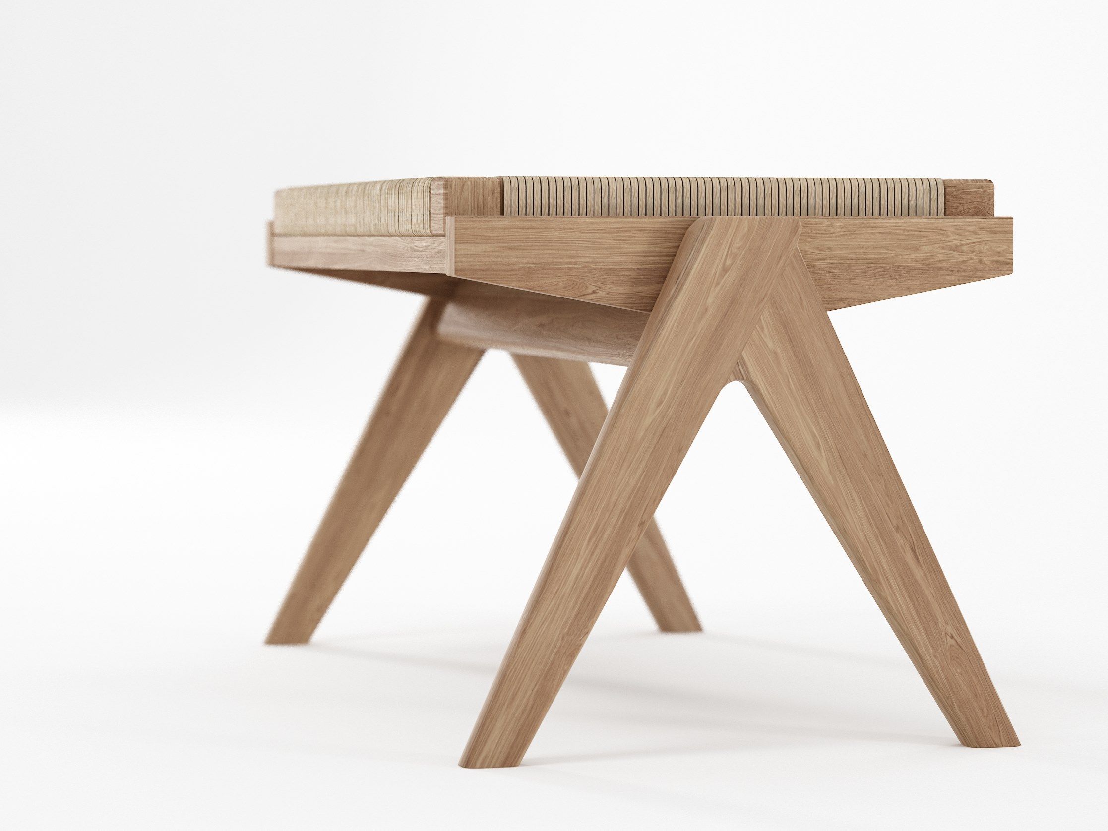 TRIBUTE | Solid wood footstool By KARPENTER design Hugues Revuelta