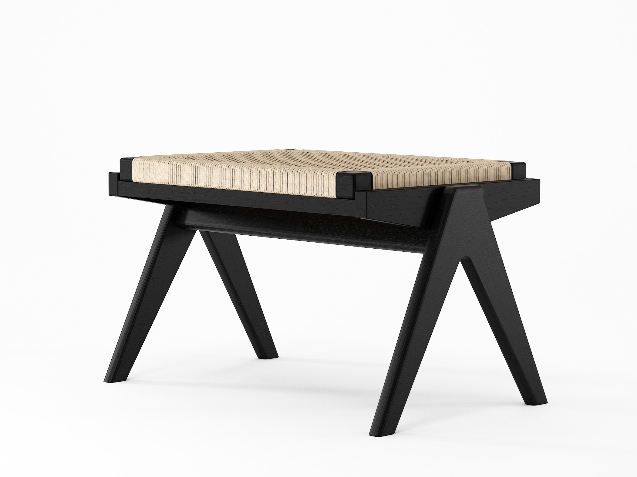 TRIBUTE | Solid wood footstool By KARPENTER design Hugues Revuelta