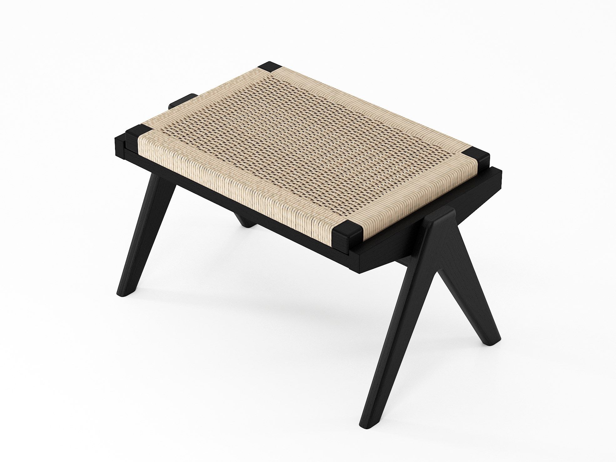 TRIBUTE | Solid wood footstool By KARPENTER design Hugues Revuelta