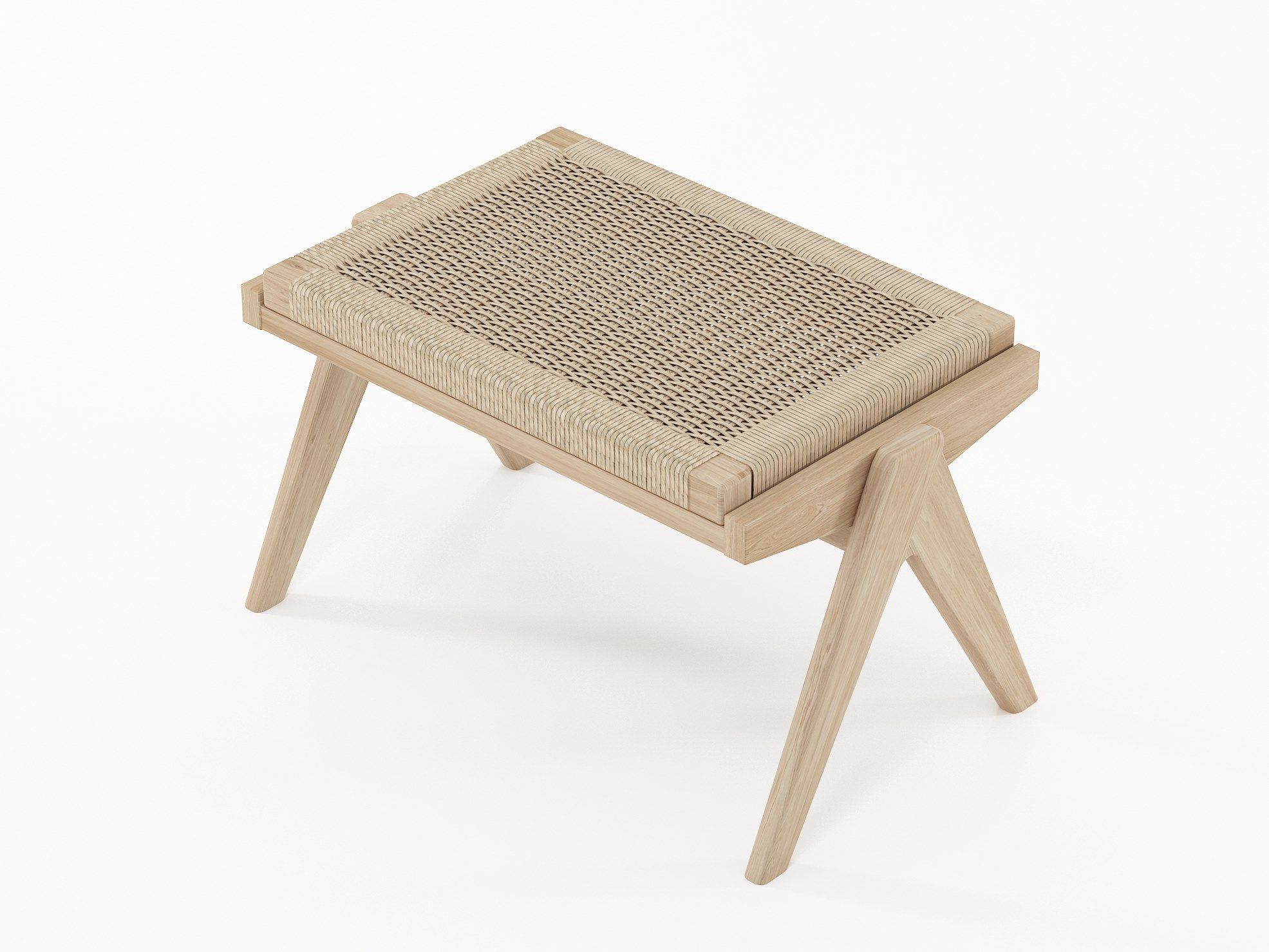 TRIBUTE | Solid wood footstool By KARPENTER design Hugues Revuelta