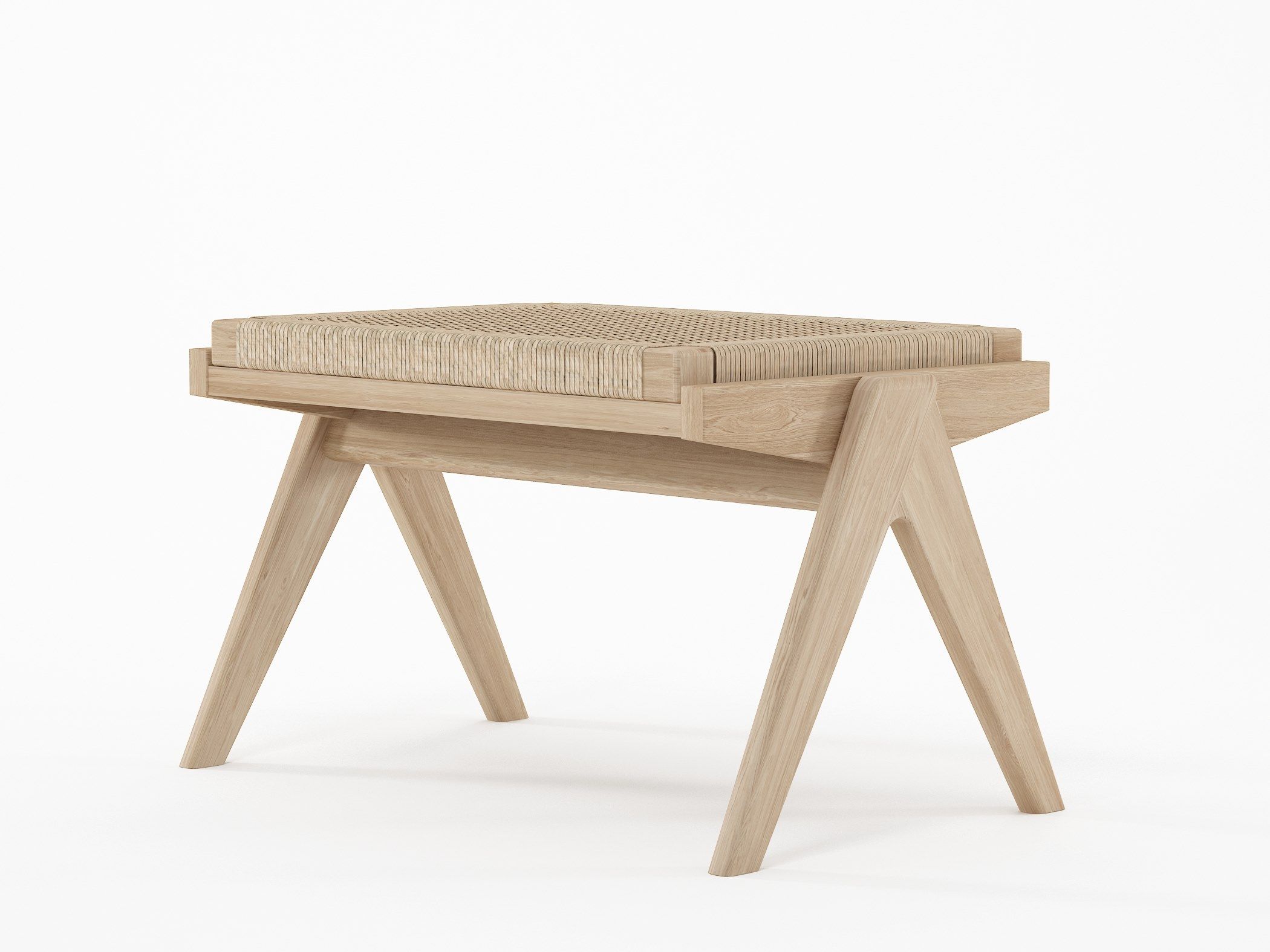 TRIBUTE | Solid wood footstool By KARPENTER design Hugues Revuelta