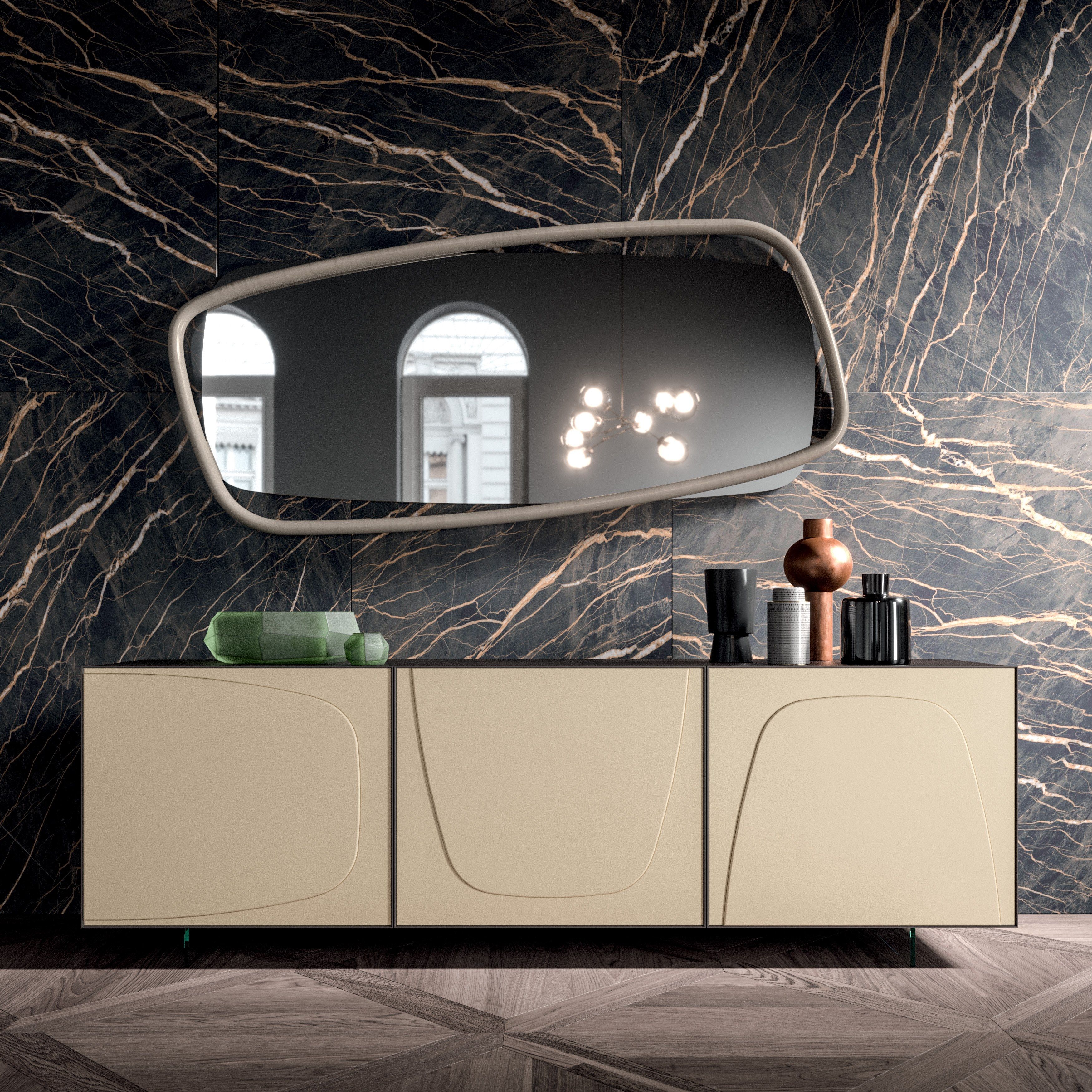 TRILOGY DUO Sideboard with doors By Ozzio Italia | design Andrea Lucatello