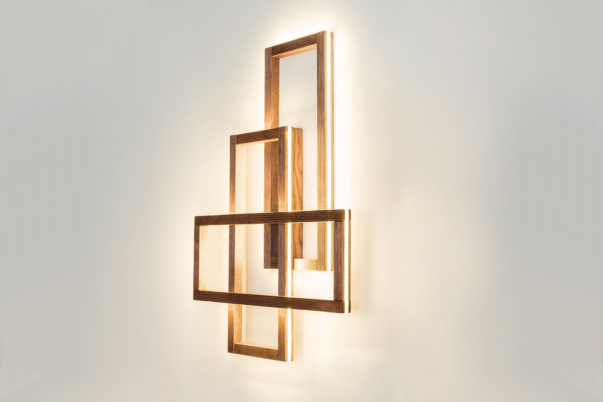 LED wooden wall lamp TRINITY By NEXT LEVEL DESIGN STUDIO