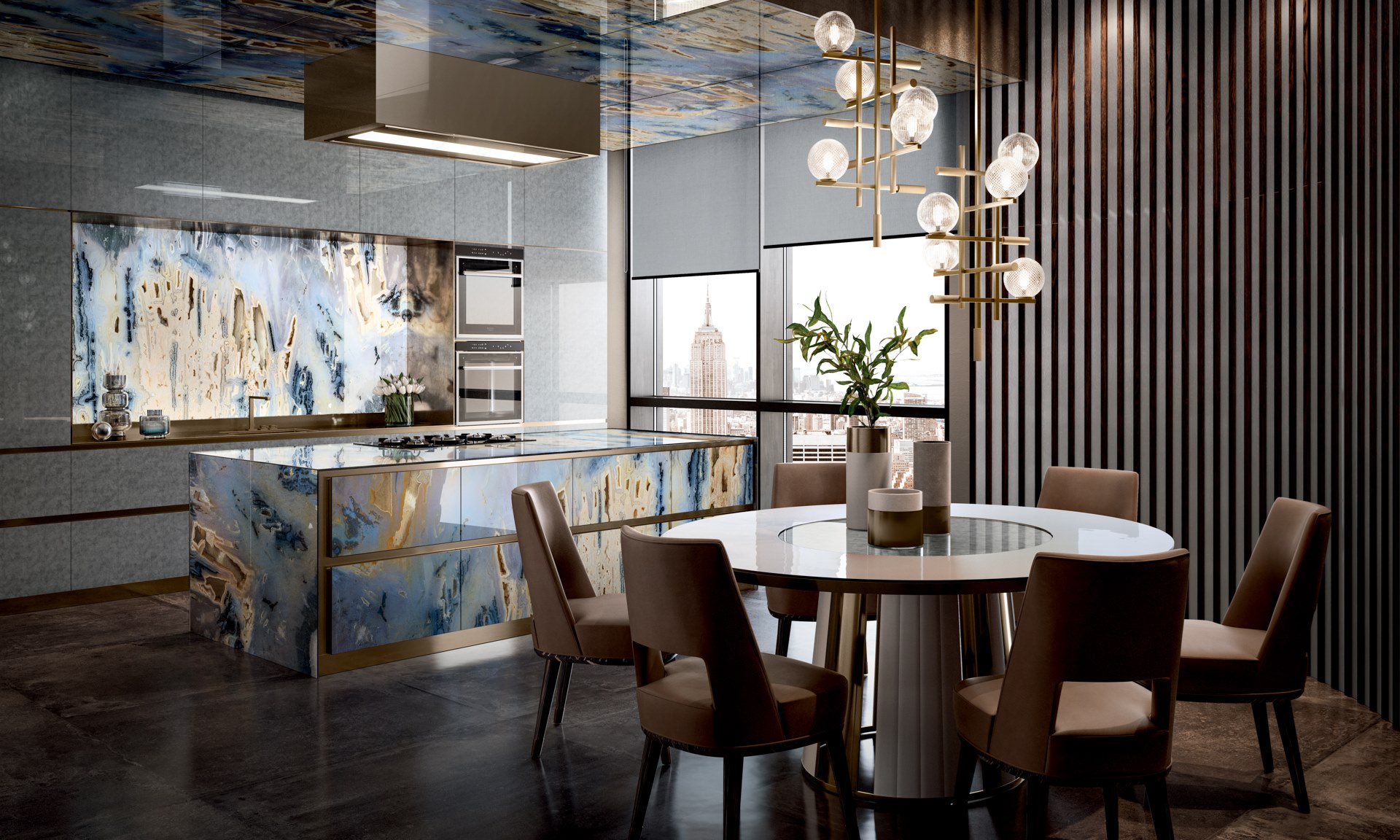 TRIS LED Murano glass chandelier By Sicis | design Massimiliano Raggi
