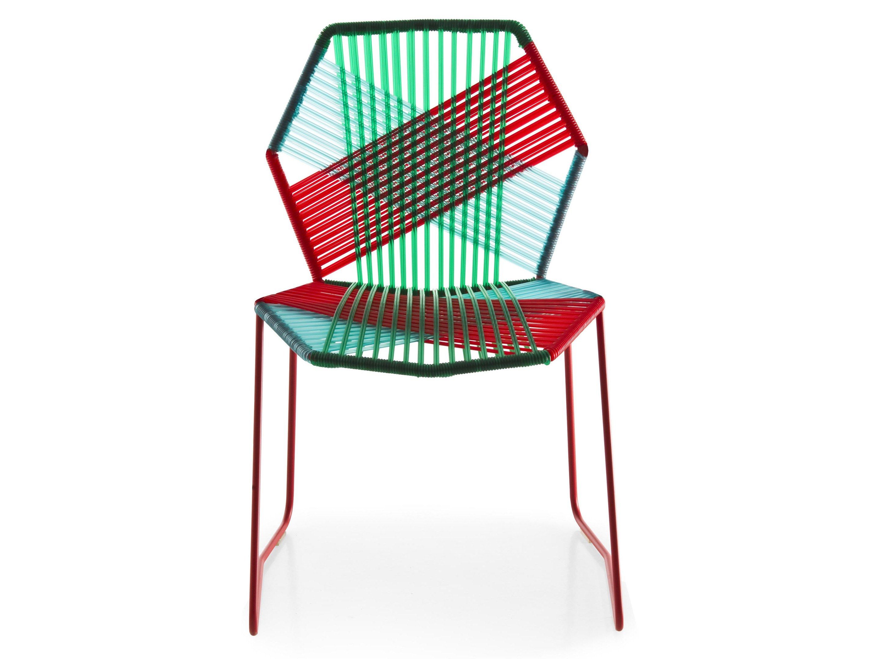 TROPICALIA Polymer cord woven chair By Moroso | design Patricia Urquiola